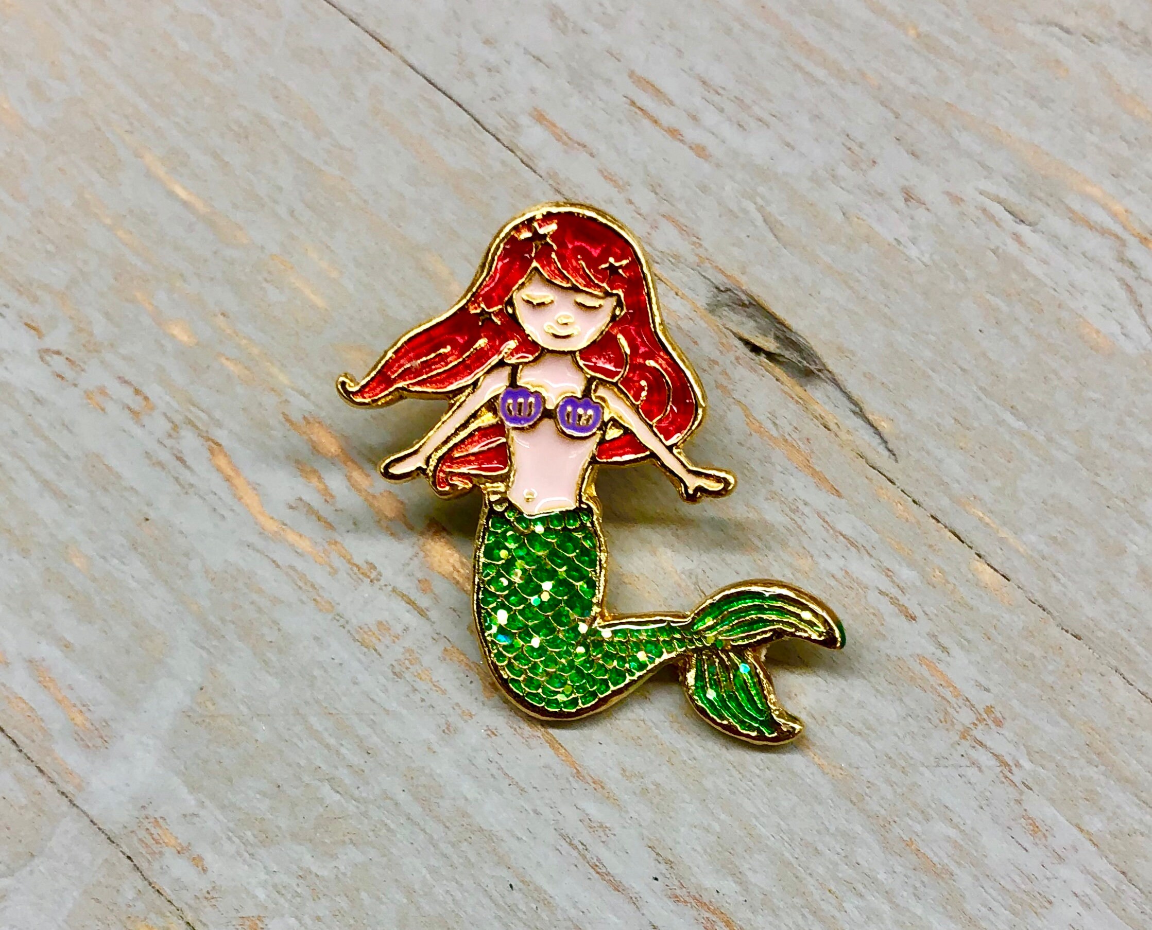 Mermaid Pin, Mermaid Enamel Pin, Mermaids, Ocean, Beach, Waves, Water ...