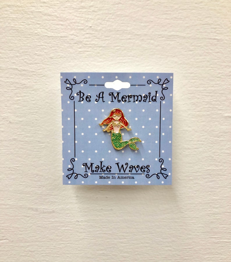 Mermaid Pin, Mermaid Enamel Pin, Mermaids, Ocean, Beach, Waves, Water ...