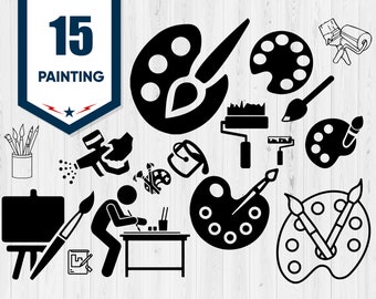 Paint svg | Etsy