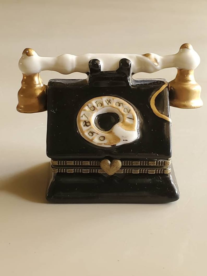 Old Fashioned Princess Phone Miniature Porcelain Box - Etsy