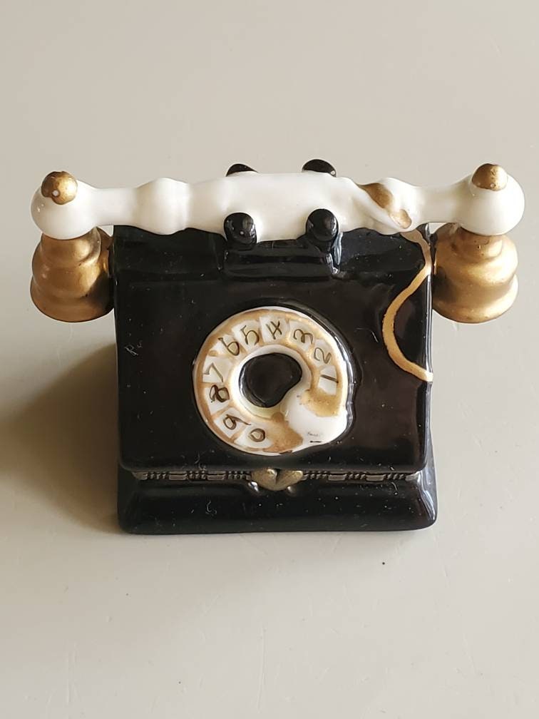 Old Fashioned Princess Phone Miniature Porcelain Box - Etsy