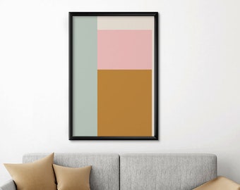 Color block art | Etsy