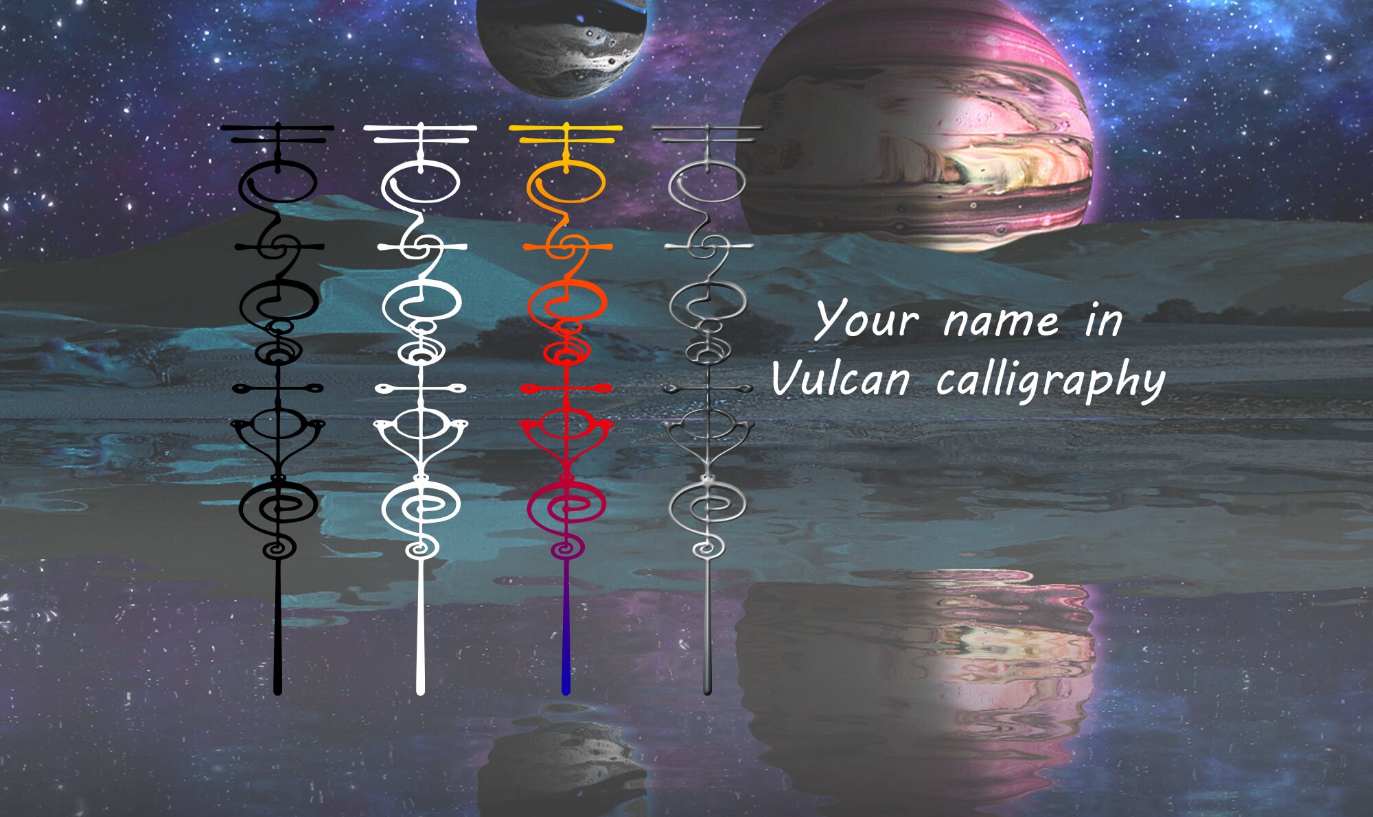 Your Name in Vulcan Calligraphy - Etsy