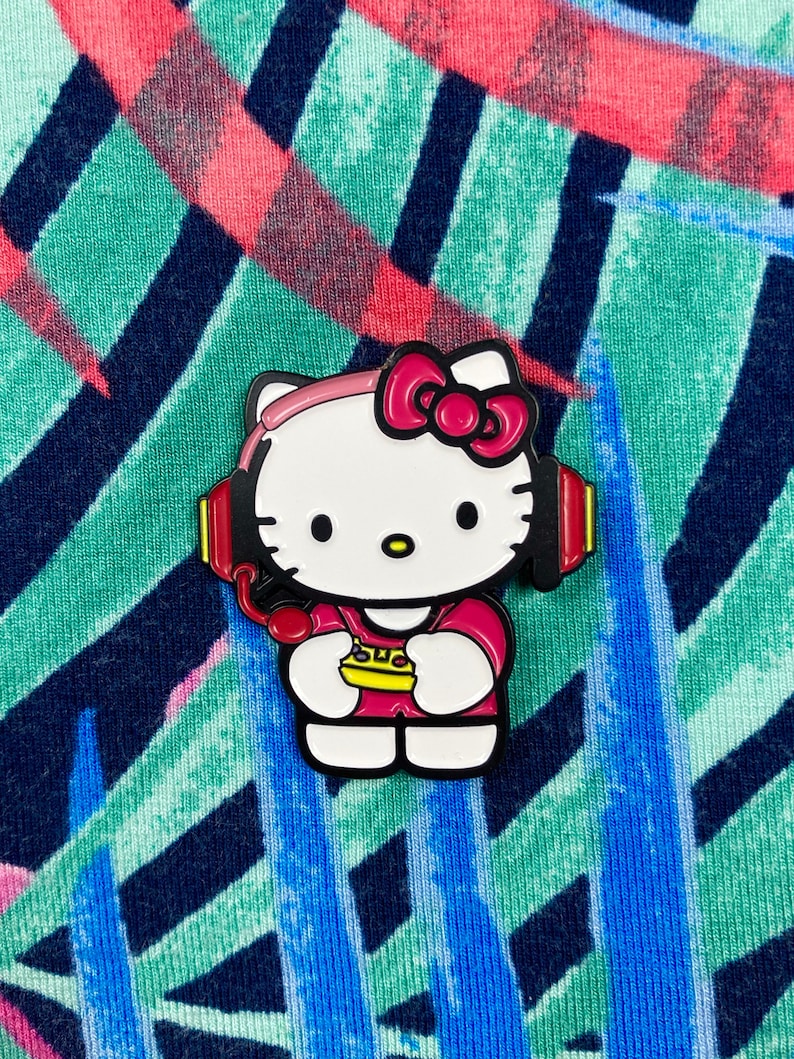 Hello Kitty Gamer Girl Pin Etsy