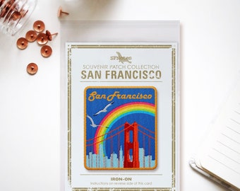 San Francisco Patch California, Red/white Script Badge 4-5/8 iron On - Etsy