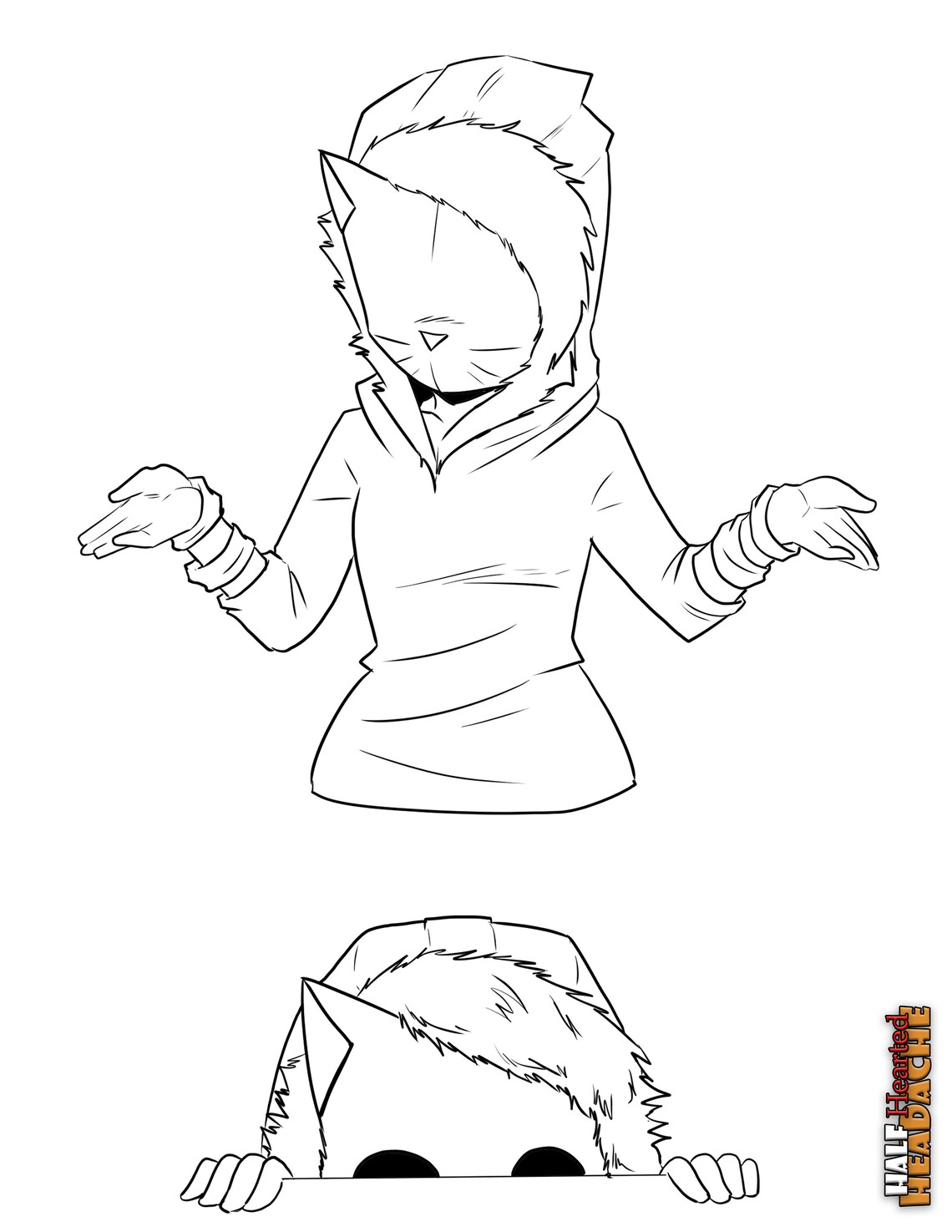 Headache Cartoon Coloring Page Sketch Coloring Page