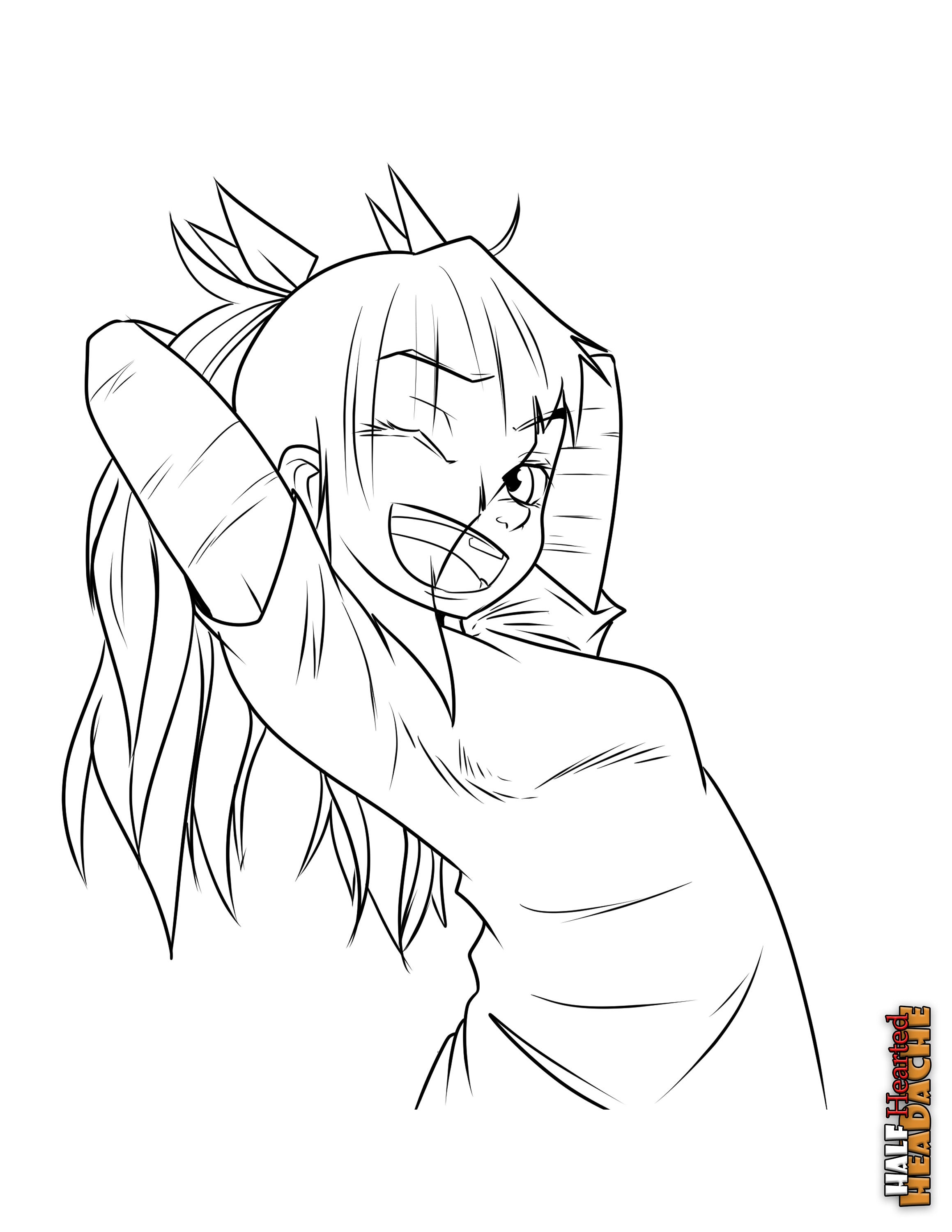 Headache Cartoon Coloring Page Sketch Coloring Page