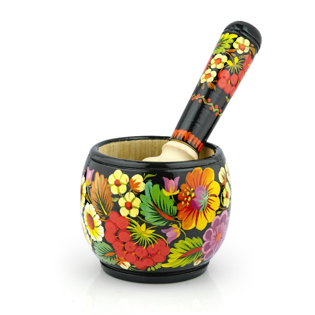 Mortar With Pestleacacia Wood Kitchen Utensilherb Grinderkitchen ...