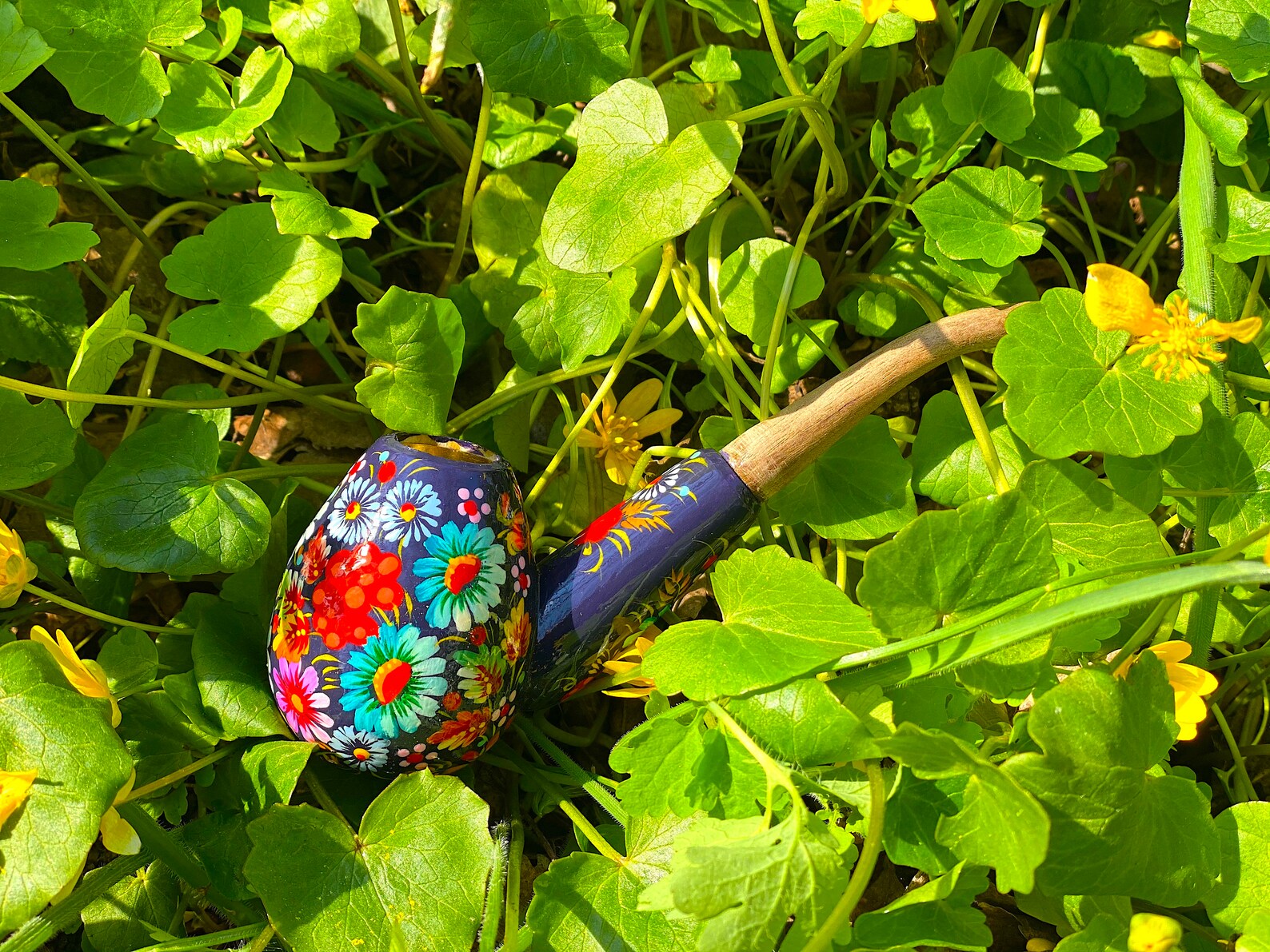 Wooden Decorative Short Smoking Pipe Fancy Purple Short - Etsy