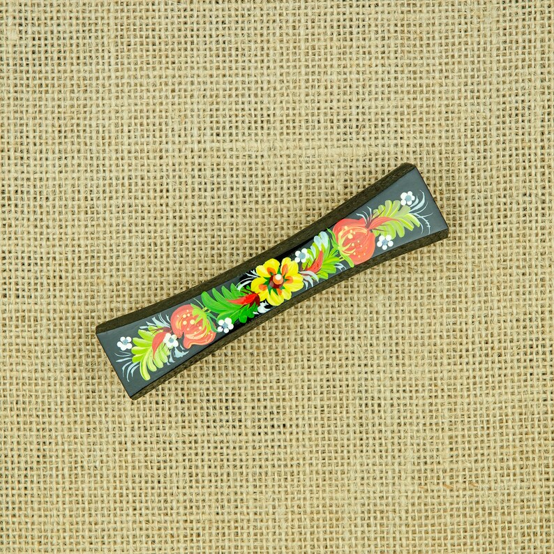 Hand-painted Wooden Decorative Hair Clips Hair Accessories | Etsy