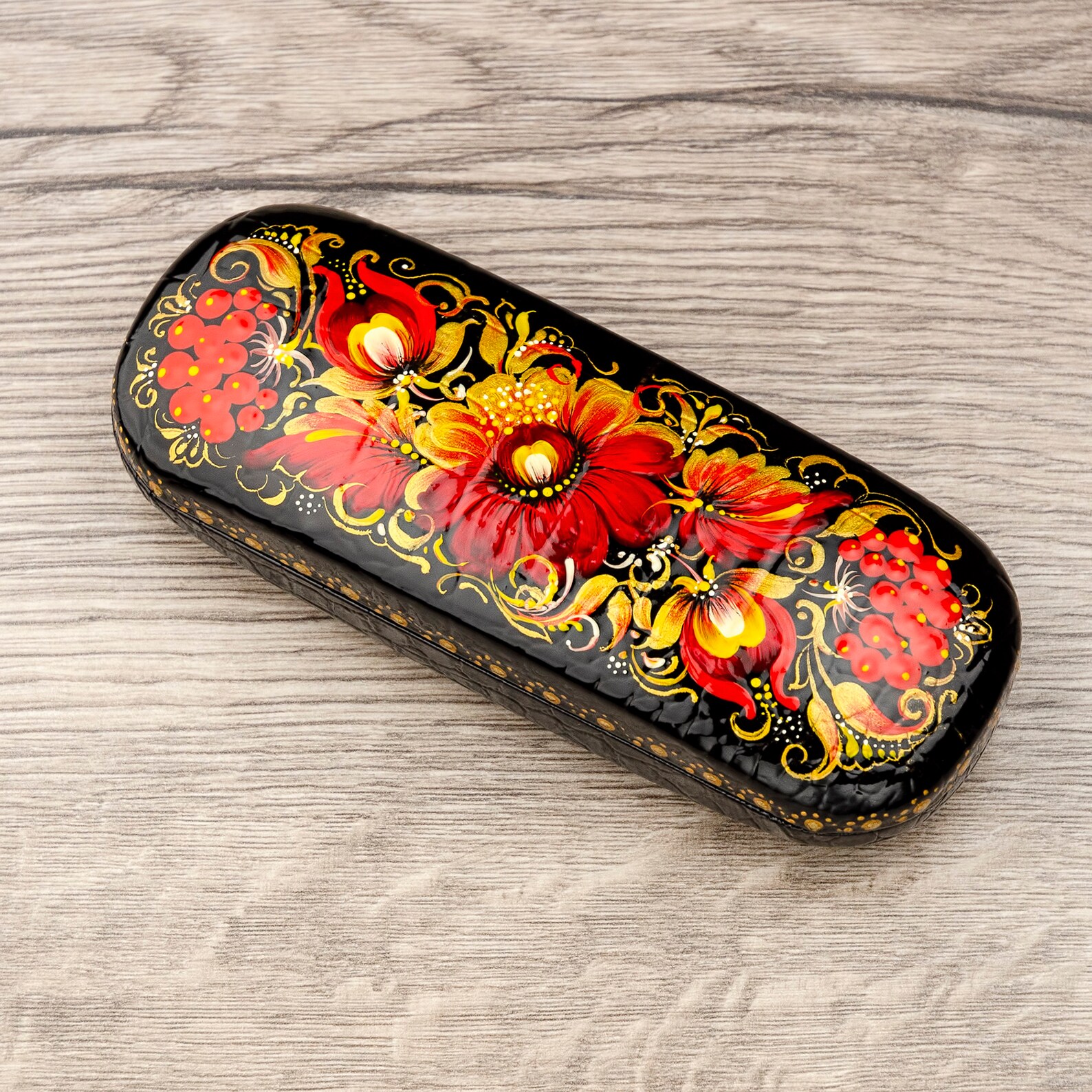 Glasses Case With Metal Hinges Painted With Beautiful Flowers - Etsy