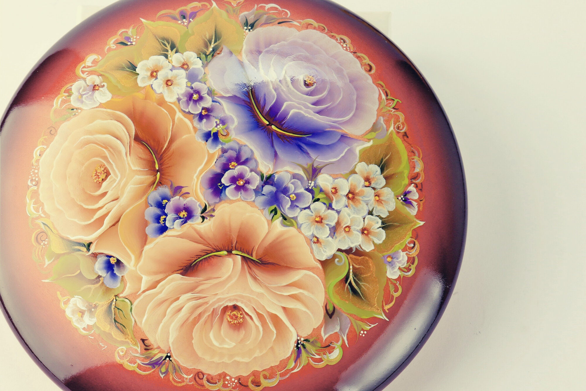 Art Painting Jewelry Box for Wedding Rings Hand Painted - Etsy