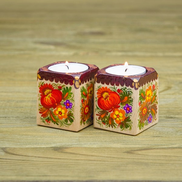 Painted Candlesticks - Etsy