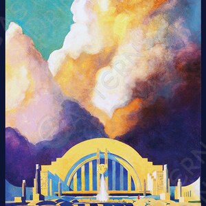 Union Terminal Cincinnati Vintage Travel Poster Reproduction - Etsy