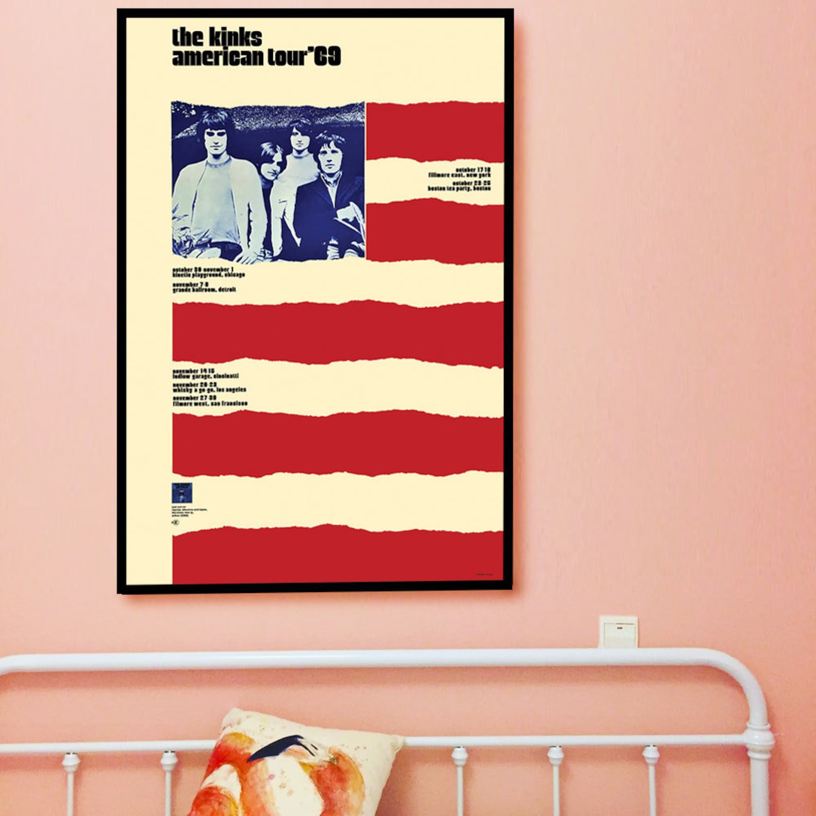 Kinks 1969 Tour Poster Reproduction - Etsy
