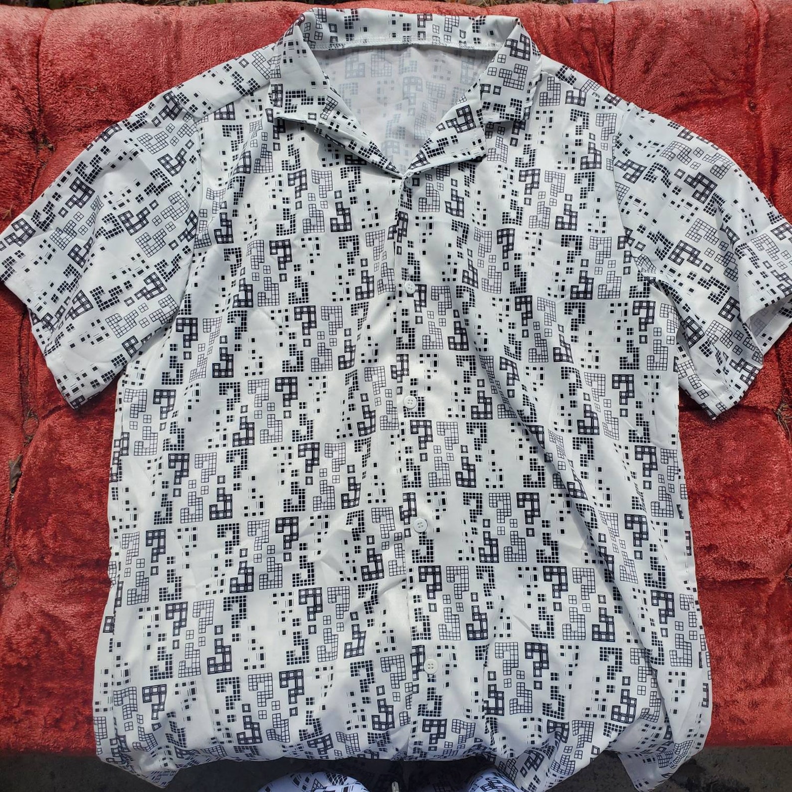 Tipper Question Mark Button up Shirt | Etsy