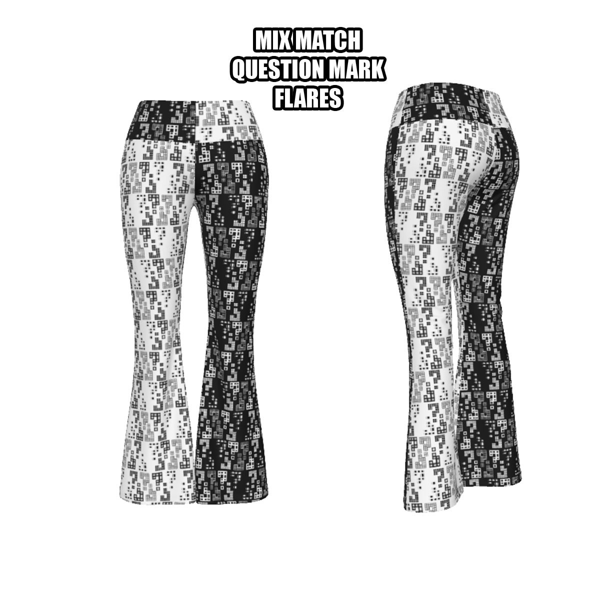 Question Mark Flare Bell Bottom Yoga Pants Rendezvous Festival Outfit ...
