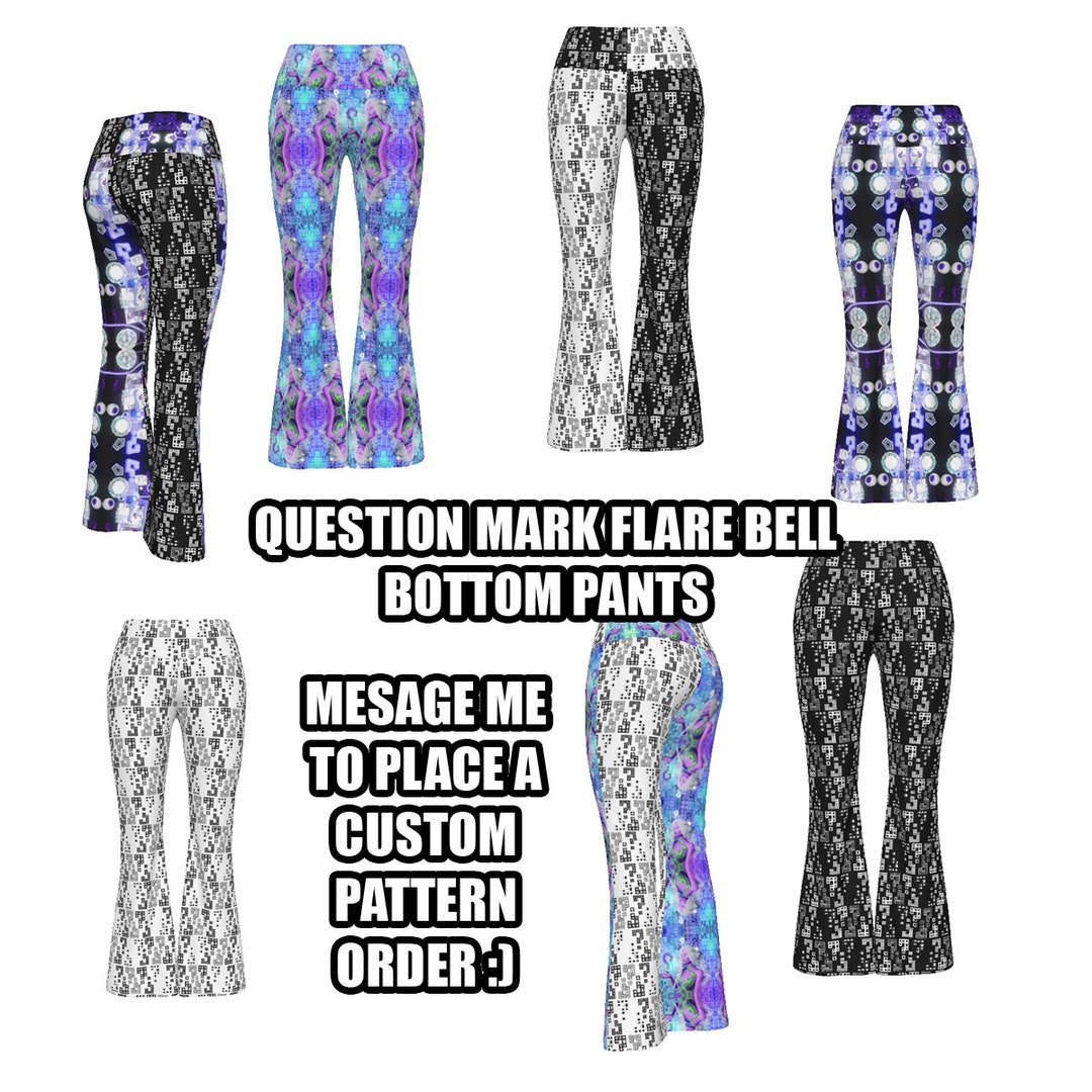 Question Mark Flare Bell Bottom Yoga Pants Rendezvous Festival Outfit ...