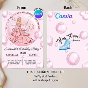 Wicked Birthday Party Invitation, Wicked Party Invite, WICKED Inspired ...