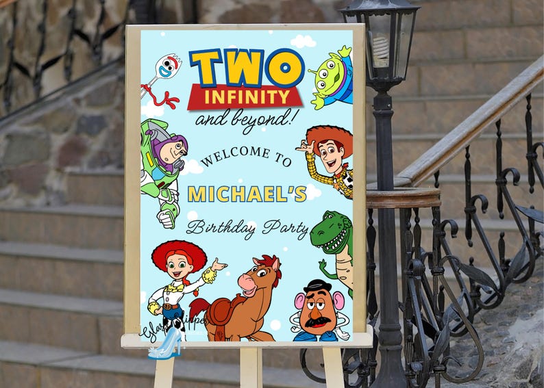 Toy Story Birthday Party Welcome Sign, Disney Party Sign, Toy Story ...