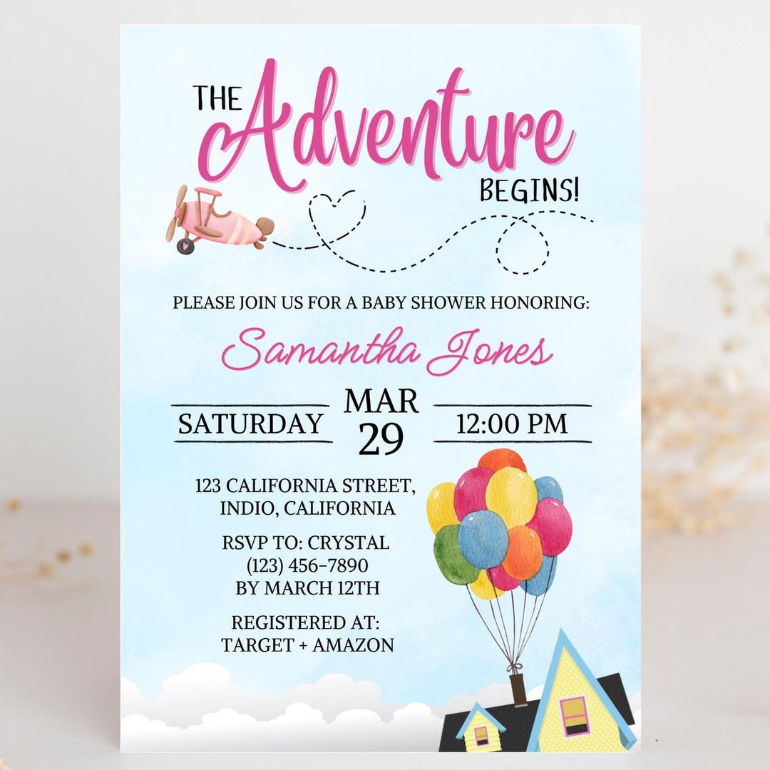 UP Baby Shower Invitation, Editable, Instant Download, Baby Shower ...