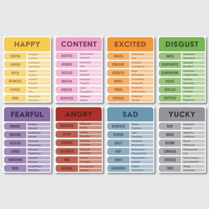Emotions and Needs - Printable Cards and Mobile Digital Images - Etsy