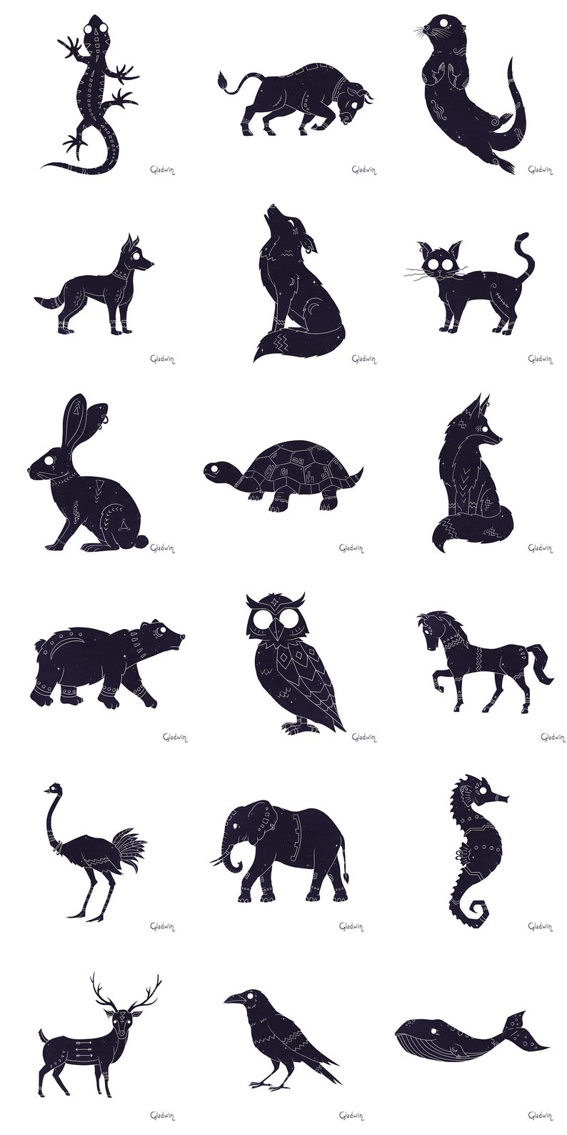 Spirit Animals 8.5 X 11 Illustration Art Print - Etsy