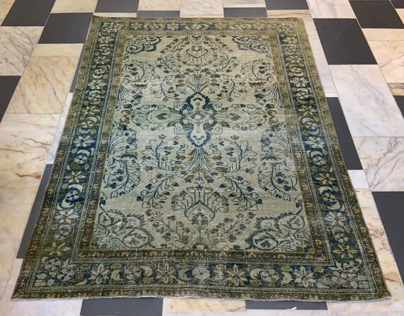 48x65ft. Persian Rug. Persian Scatter Rug. Entryway Rug. - Etsy