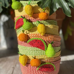 Fruit Basket Iraca/raffia/klatso - Etsy