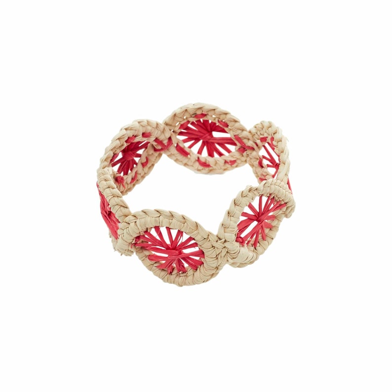 Kani Swirl Napkin Ring Raffia/straw/ - Etsy