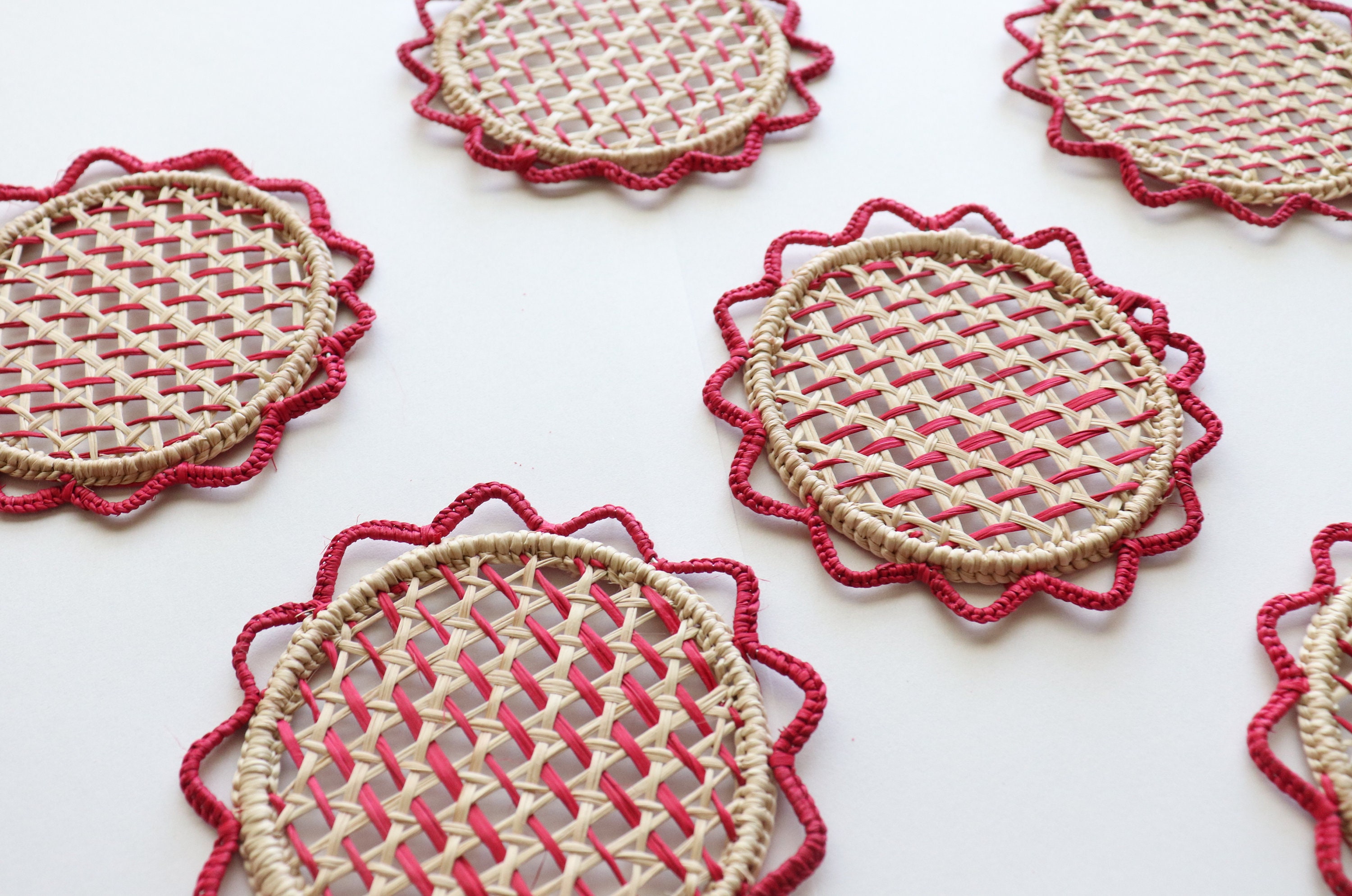 Sunny Straw/iraca Coasters - Etsy