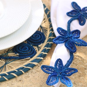 Trio Deluxe Straw/woven Napkin Ring - Etsy