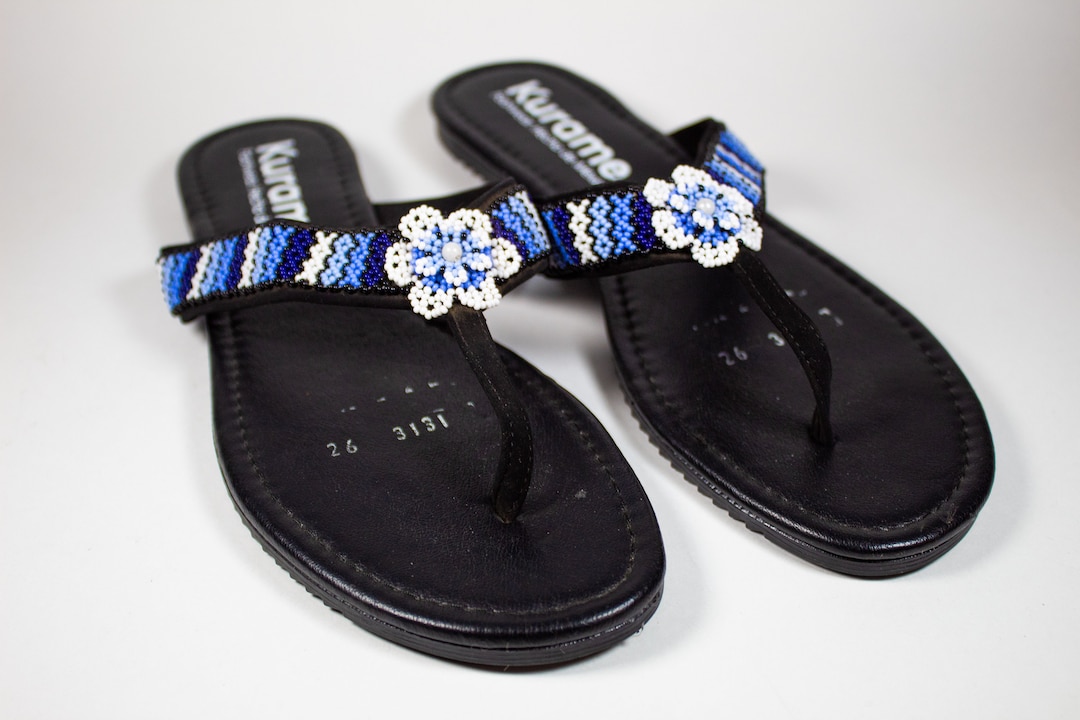 Beaded Sandals - Handmade by the Huichol Tribe - Wixáritari Indigenous ...