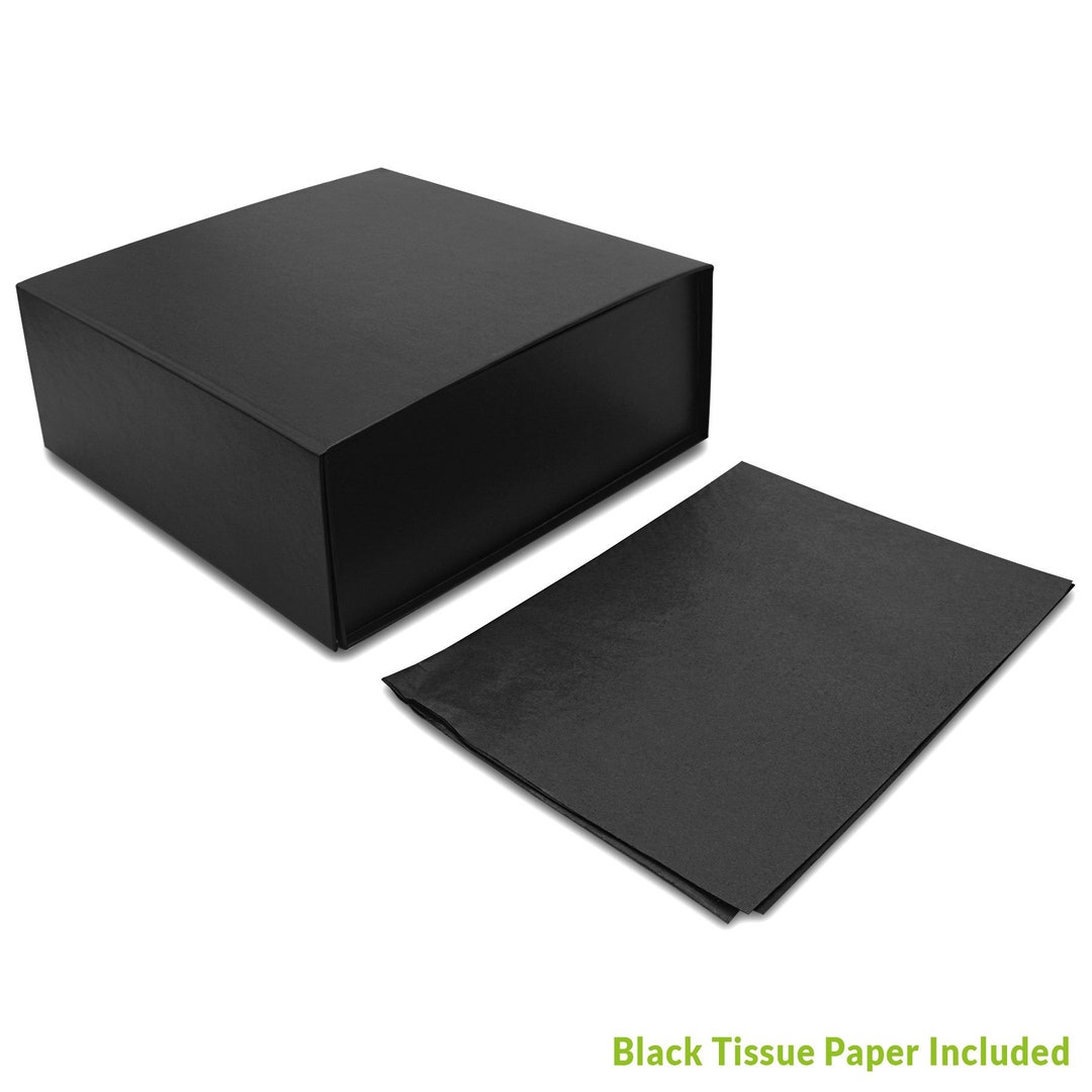 Collapsible Magnetic Front Flap Closure Boxes With Black Matte - Etsy