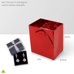 Extra Small Metallic Red Paper Gift Bags With Metallic - Etsy