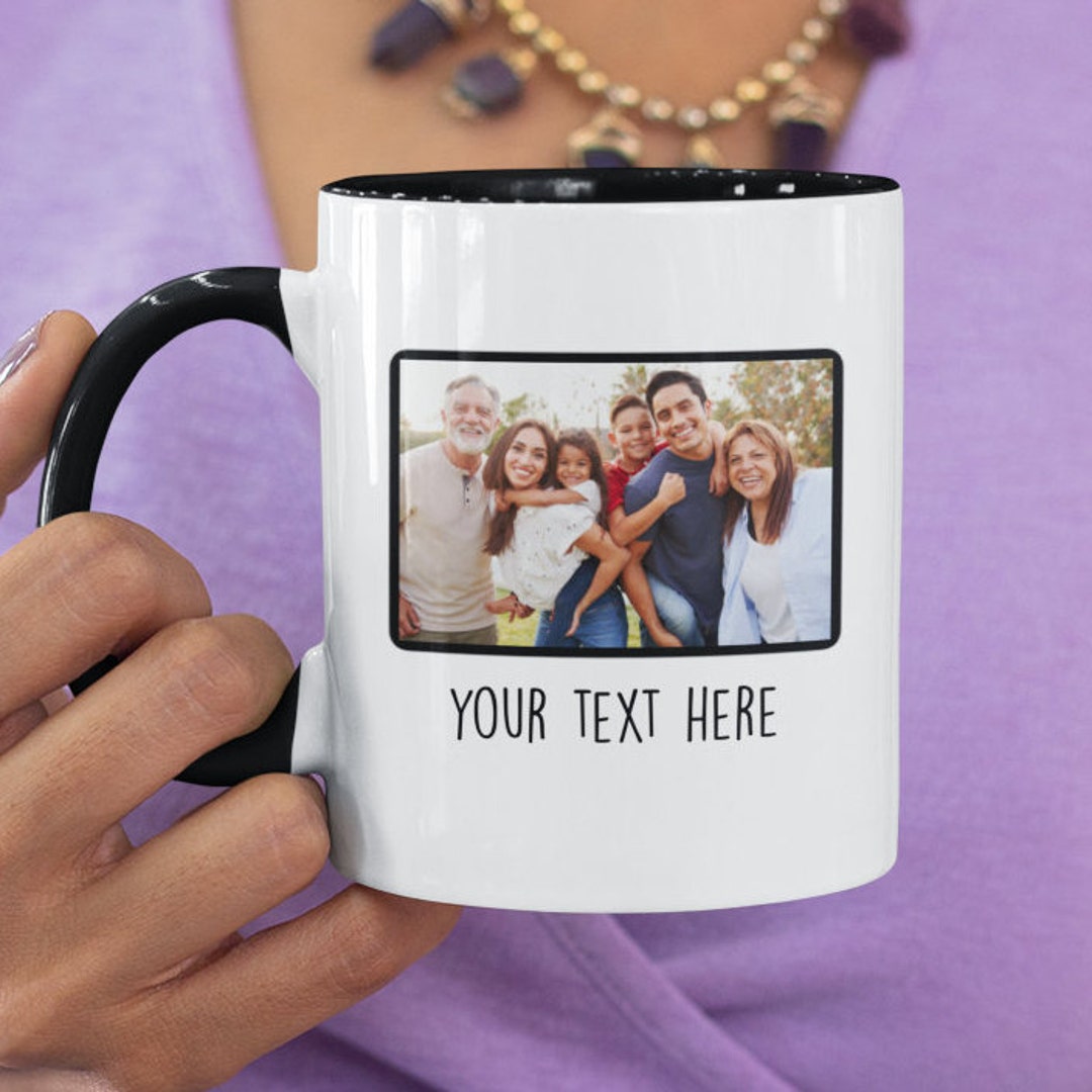 Custom Photo Mug, Custom Family Photo Mug With Personalized Text ...