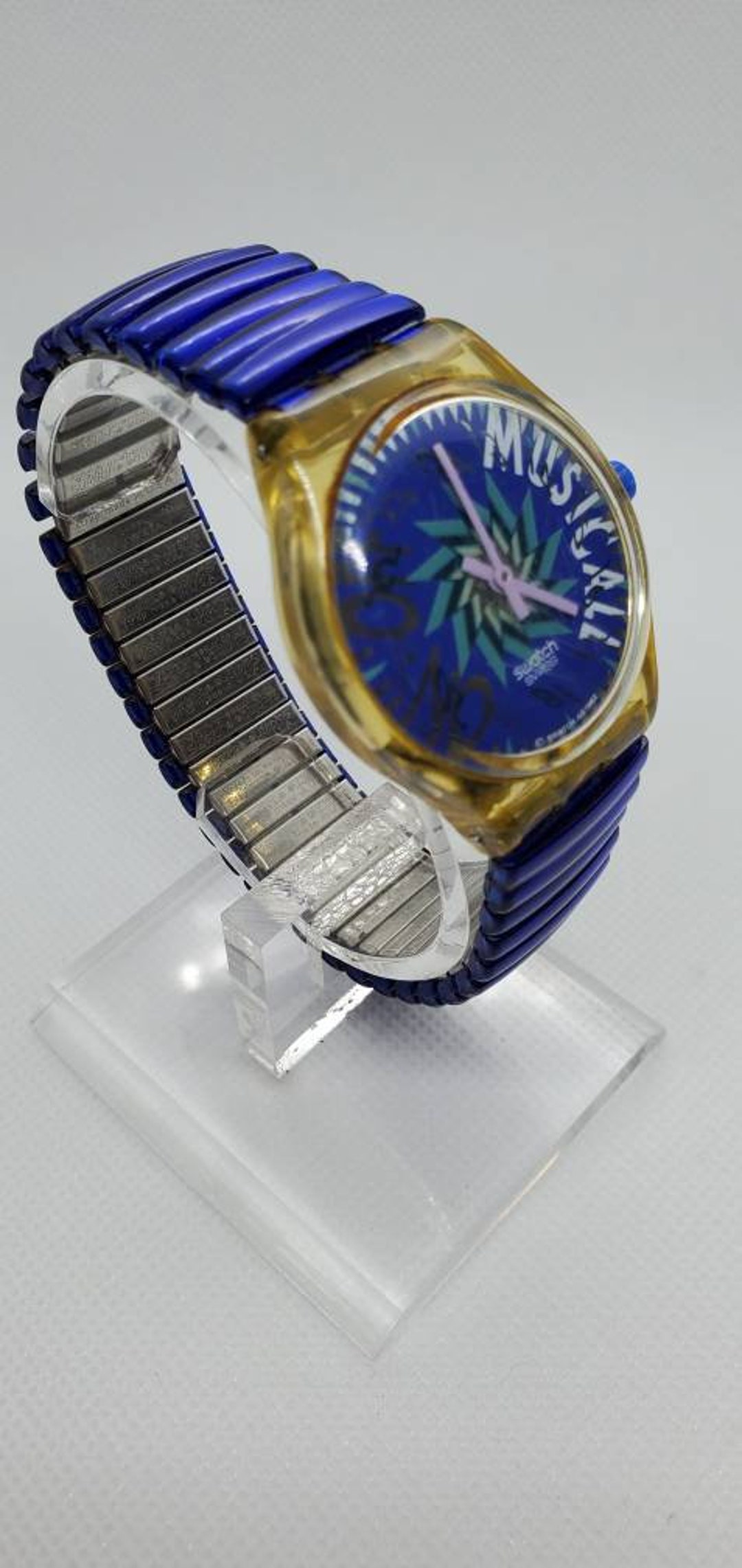 Vintage Musical Swiss Swatch - Etsy