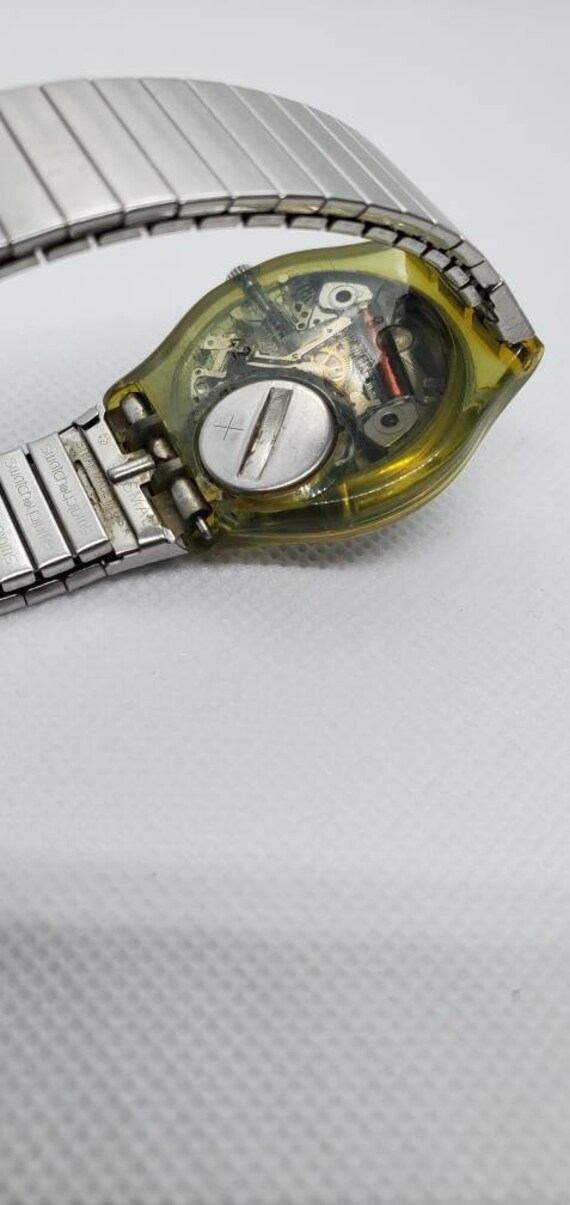 Vintage Swiss Swatch Green & Silver - Gem