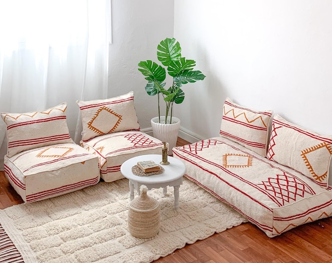 Moroccan Seating Floor Seating Unstuffed Complete Set Long Floor ...