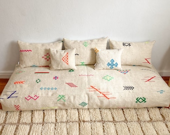 Moroccan Floor Couch - 5 Ft (150x80x30 Cm) Unstuffed Complete Set Long ...