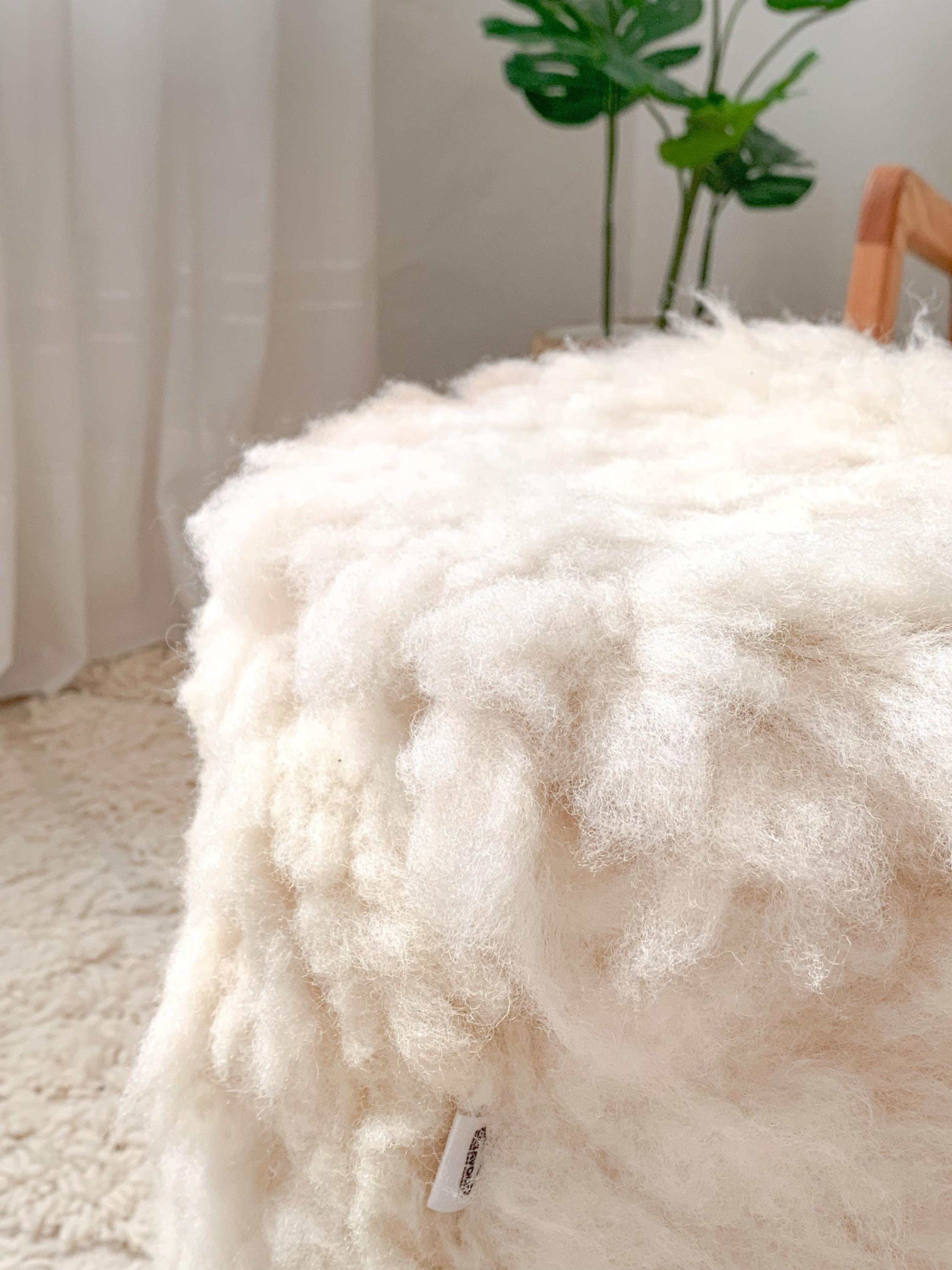 Sheep Skin Moroccan Kilim Pouf Ottoman – Handmade Round Footstool ...