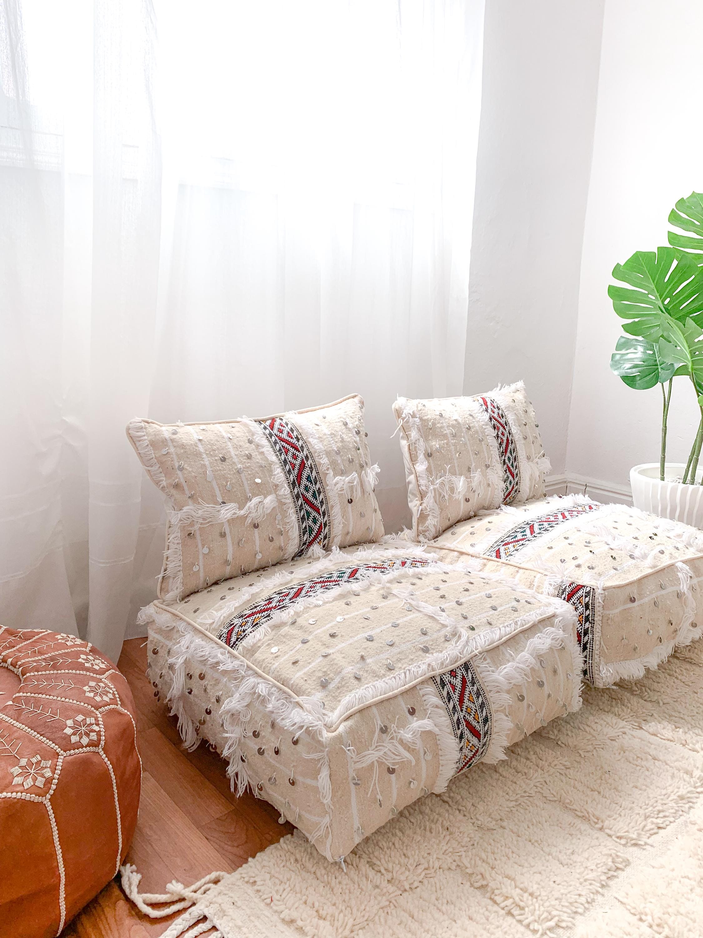 Moroccan Seating Floor Seating Unstuffed Complete Set Long Floor ...