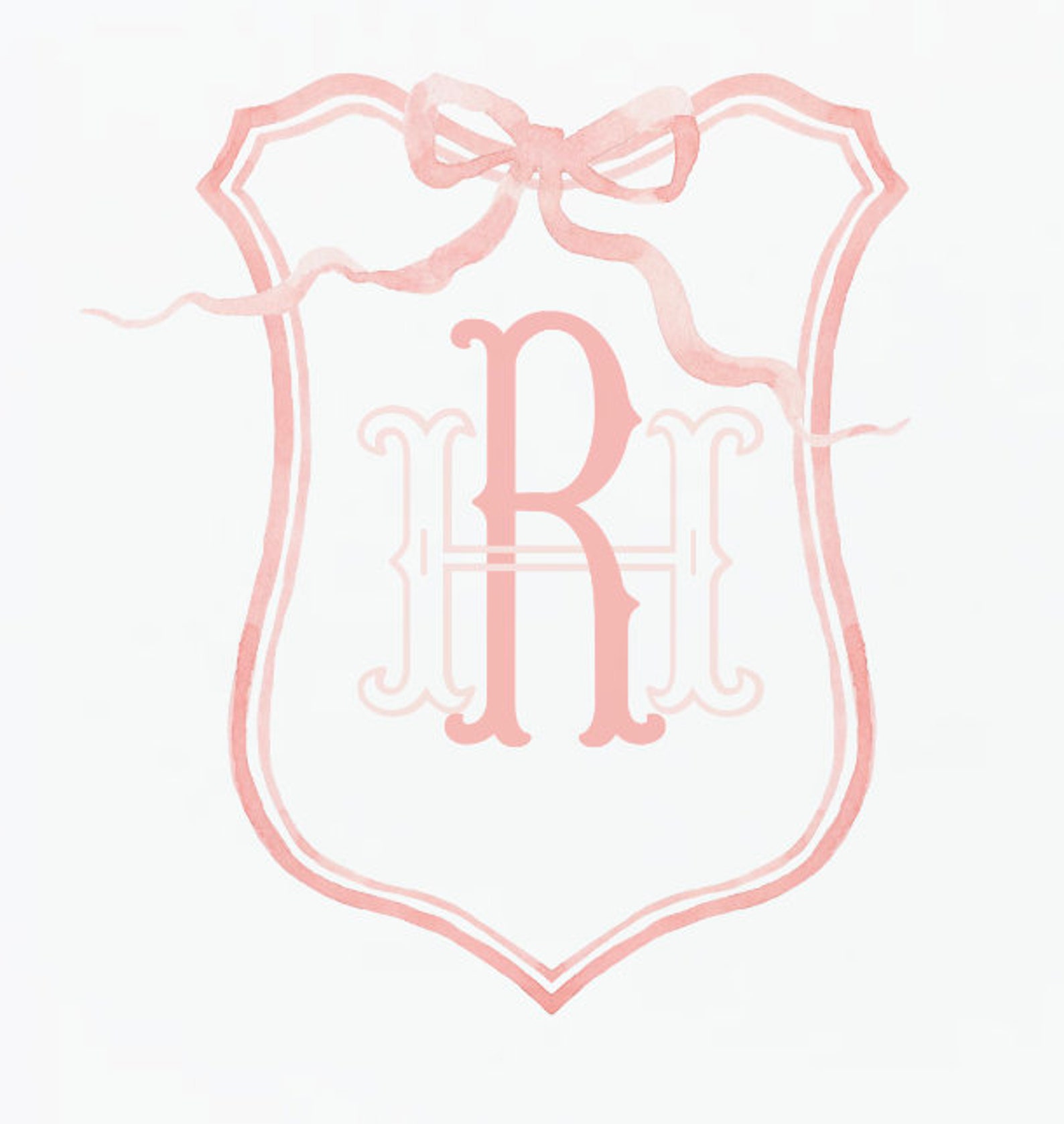 Custom Pink Baby Monogram Crest Pink Baby Monogram Digital Download - Etsy