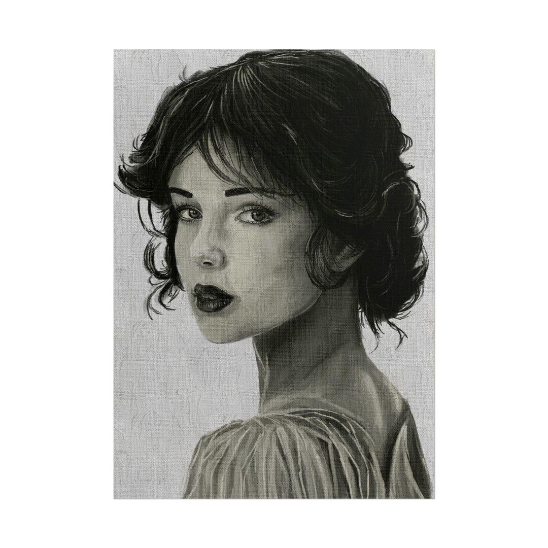 Vintage Woman Portrait Posters | Illustrated Procreate Art - Etsy