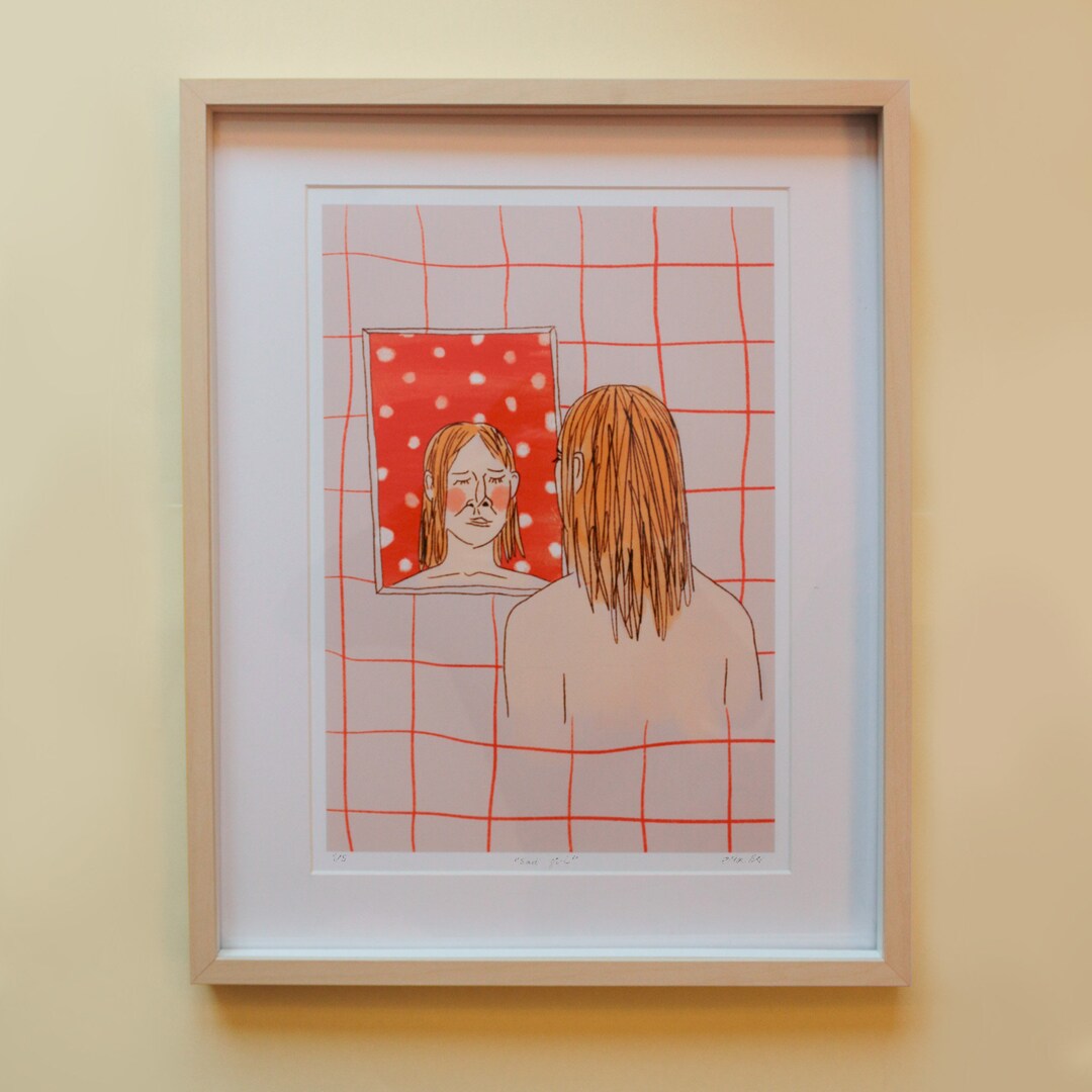 Sad Girl | Poster Edition | Size A3 With White Borders - Etsy