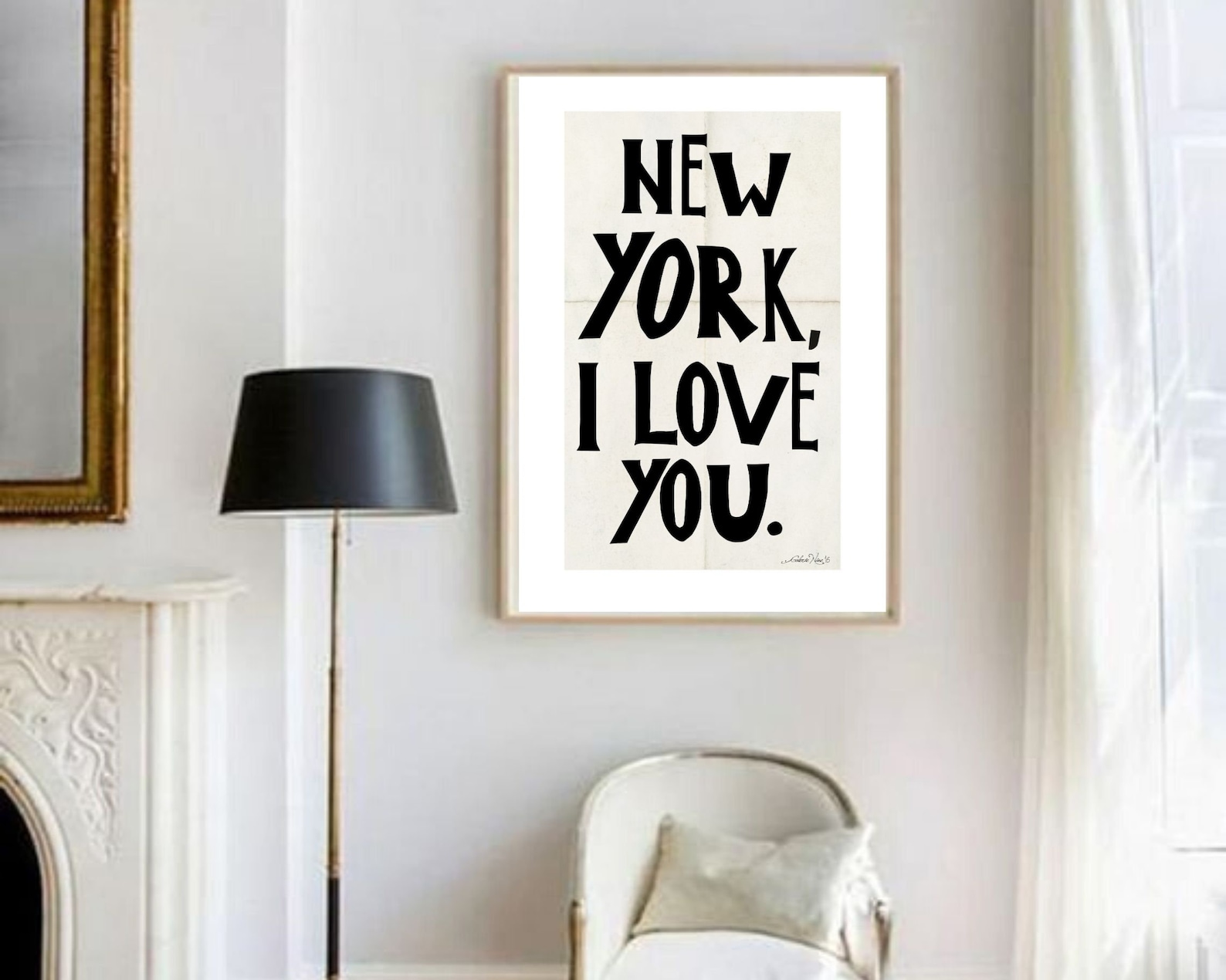 Buy New York I Love You Digital Print Wall Art Prints Abstract Online ...