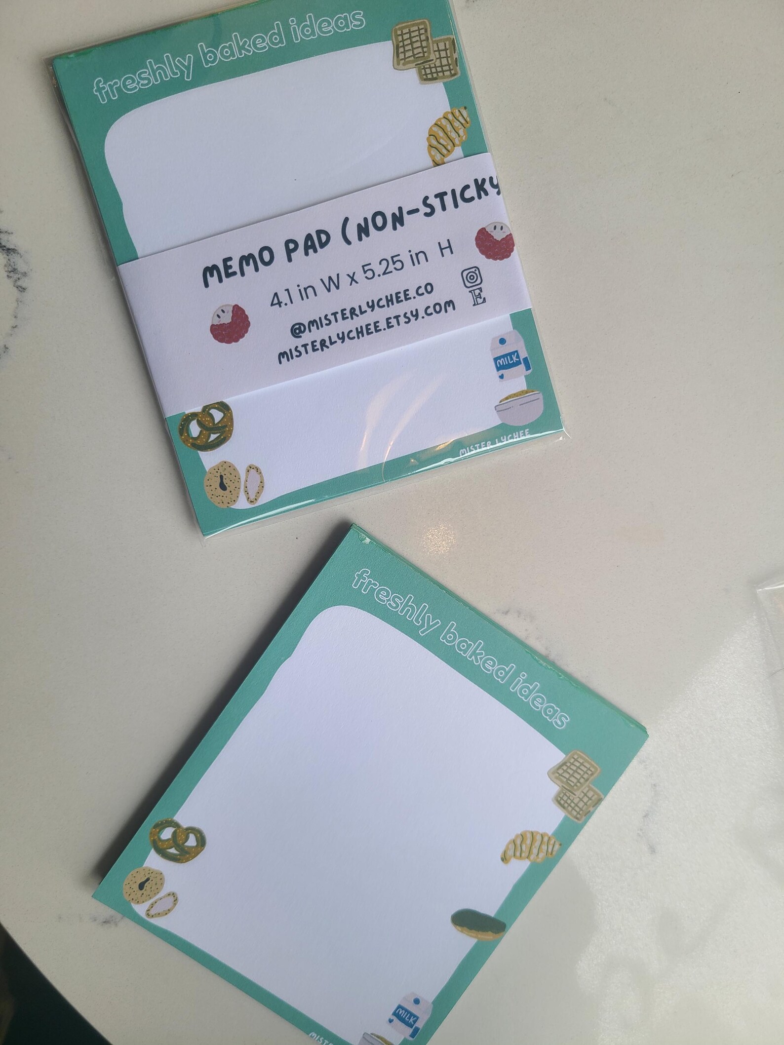 Freshly Baked Ideas Memo Pad | Bakery-themef Memo Pad, Cute Stationery ...