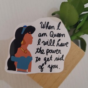 Princess Jasmine Quote Sticker – Aladdin Inspired Vinyl Decal, Magic ...
