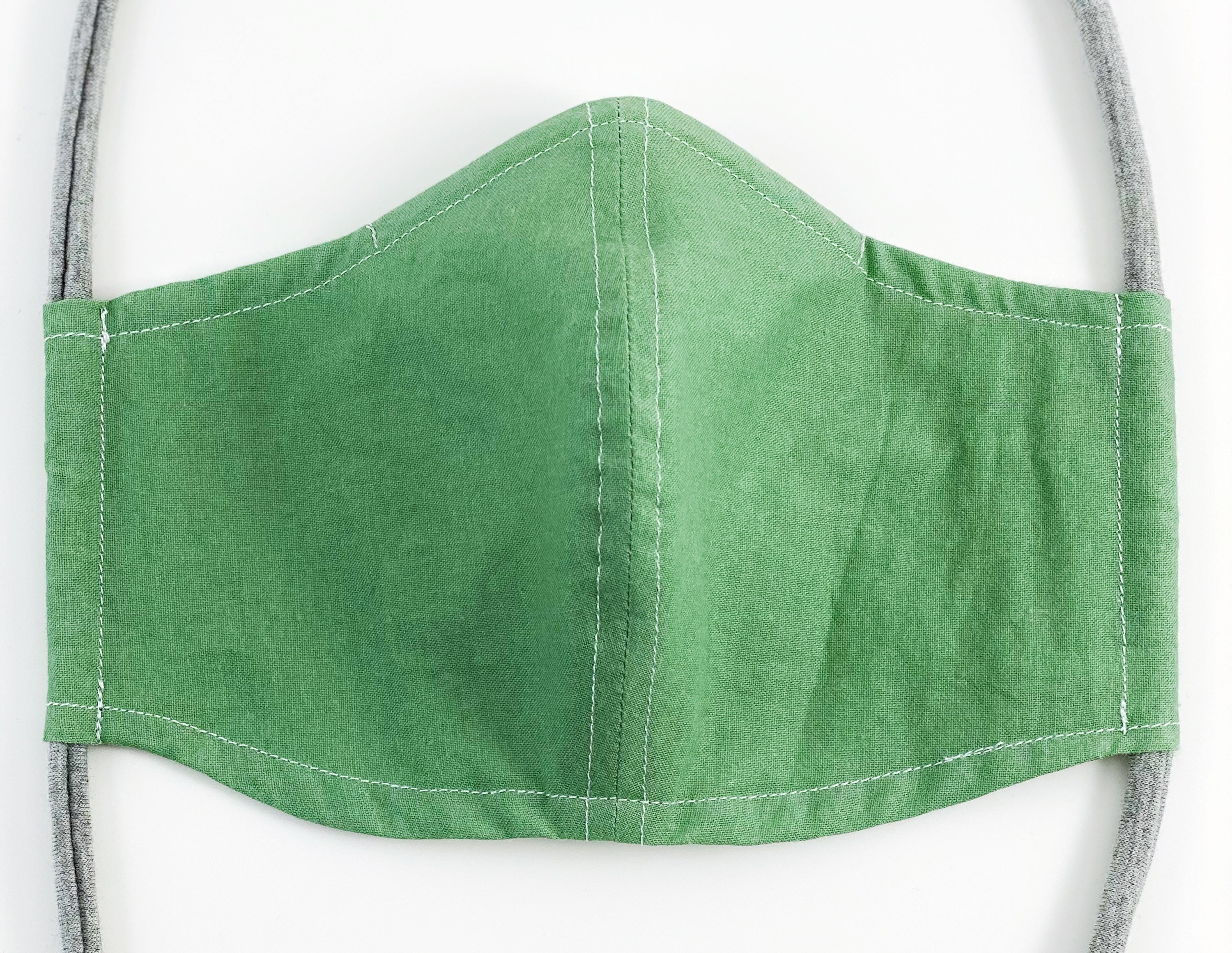 100% Cotton Face Mask/Green Face Mask/Solid Green Face | Etsy