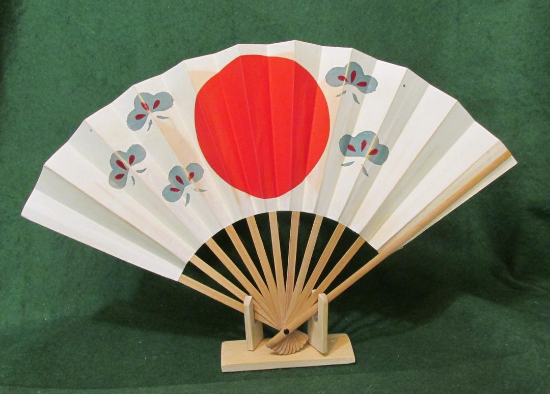 Vintage Japanese Hand Fan - Etsy